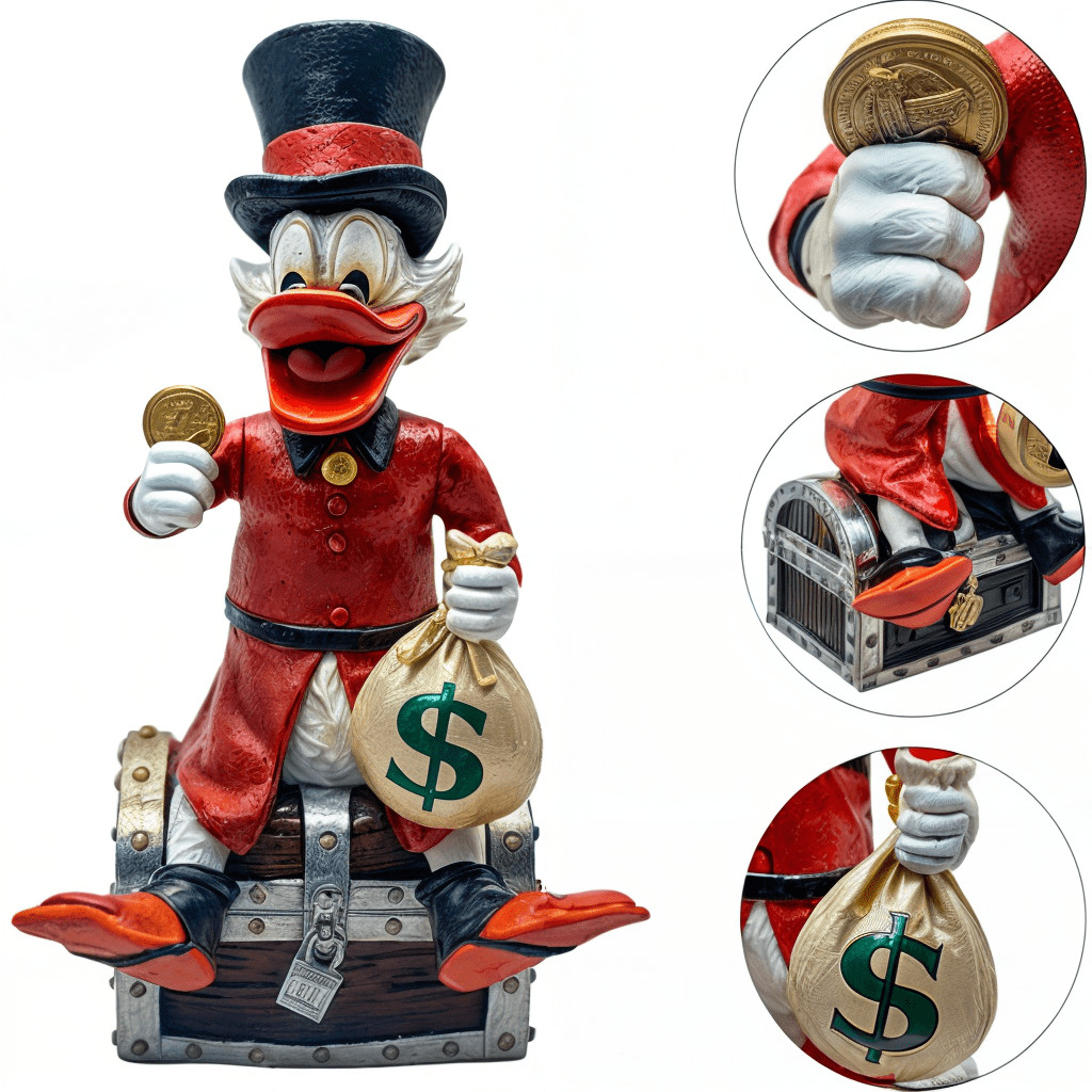 Boneco Tio Patinhas Estatua 3D Action Figure Colecionavel 15cm ...