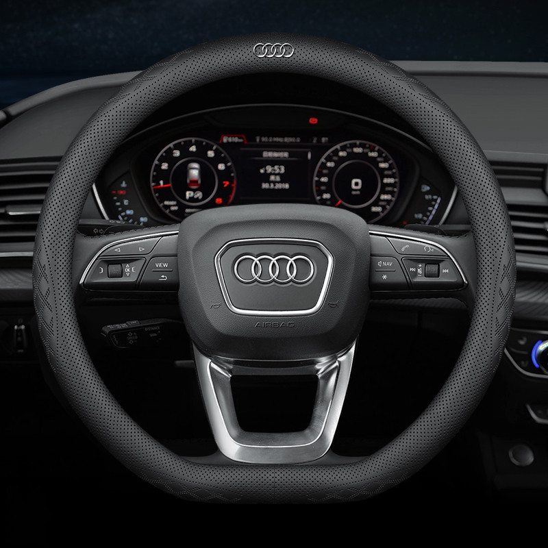 Novo item Capa De Volante De Carro Para Audi Sline A1 A3 A4 A5 A6 A7 A8 Q2 Q3 Q5 Q7 Q8 R8 S4 S3 ...