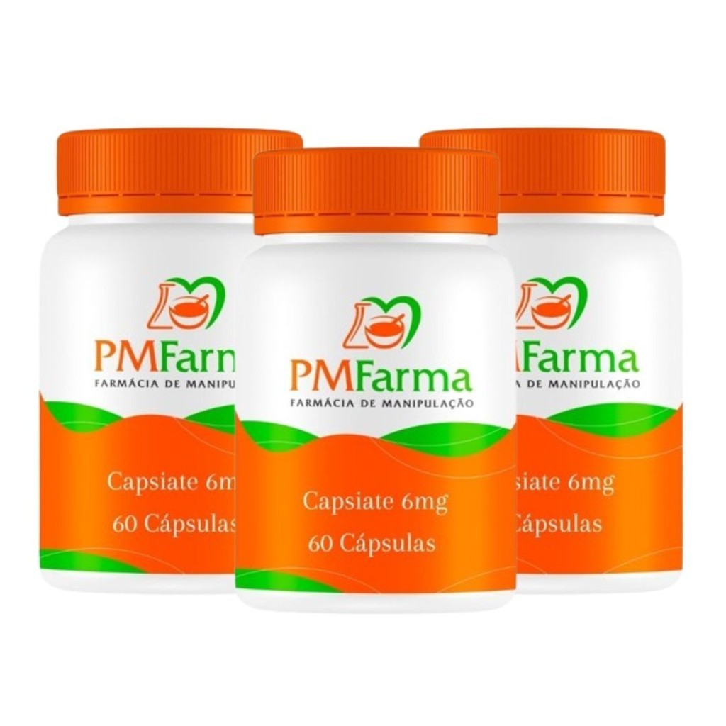 Kit 3 Capsiate 6mg Suplemento Alimentar 60 Cápsulas | Shopee Brasil