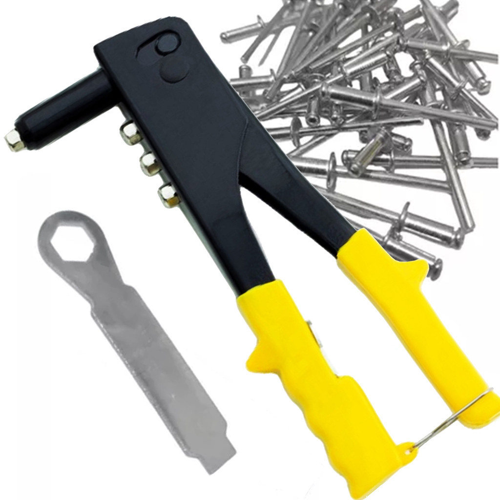 Rebitadeira Manual Alicate Rebitador Manual Profissional Chave 4 Bicos ...