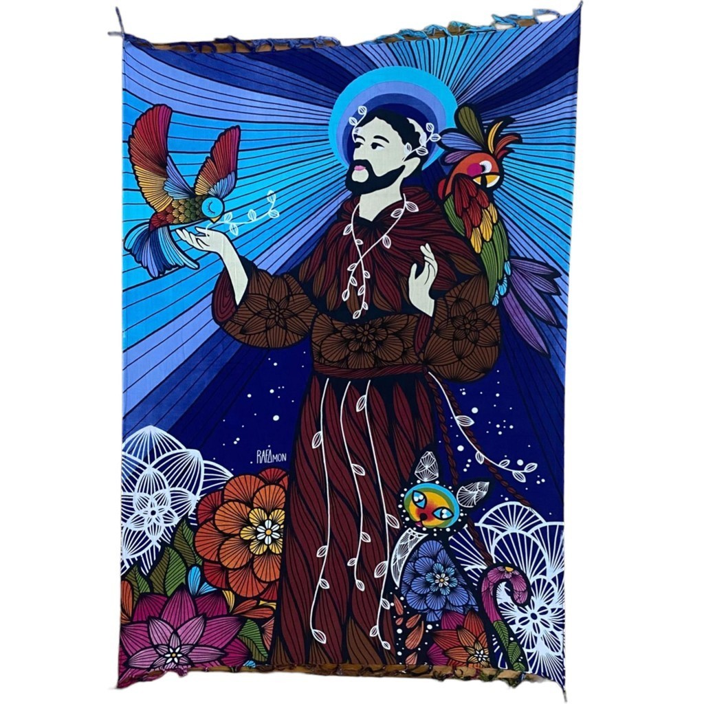 Canga de viscose São Francisco de Assis | Shopee Brasil
