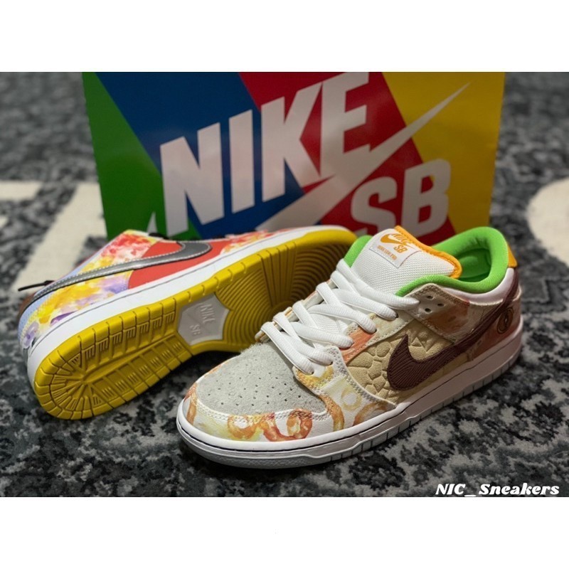 XW2V Alta Qualidade Nike SB Dunk Low Street Hawker Mandarin Duck Deus ...