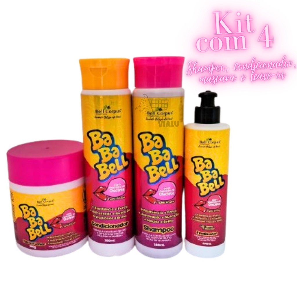 Kit capilar Bababell - Bell corpus (4 Itens) - Cheiro de Chiclete Tutti ...
