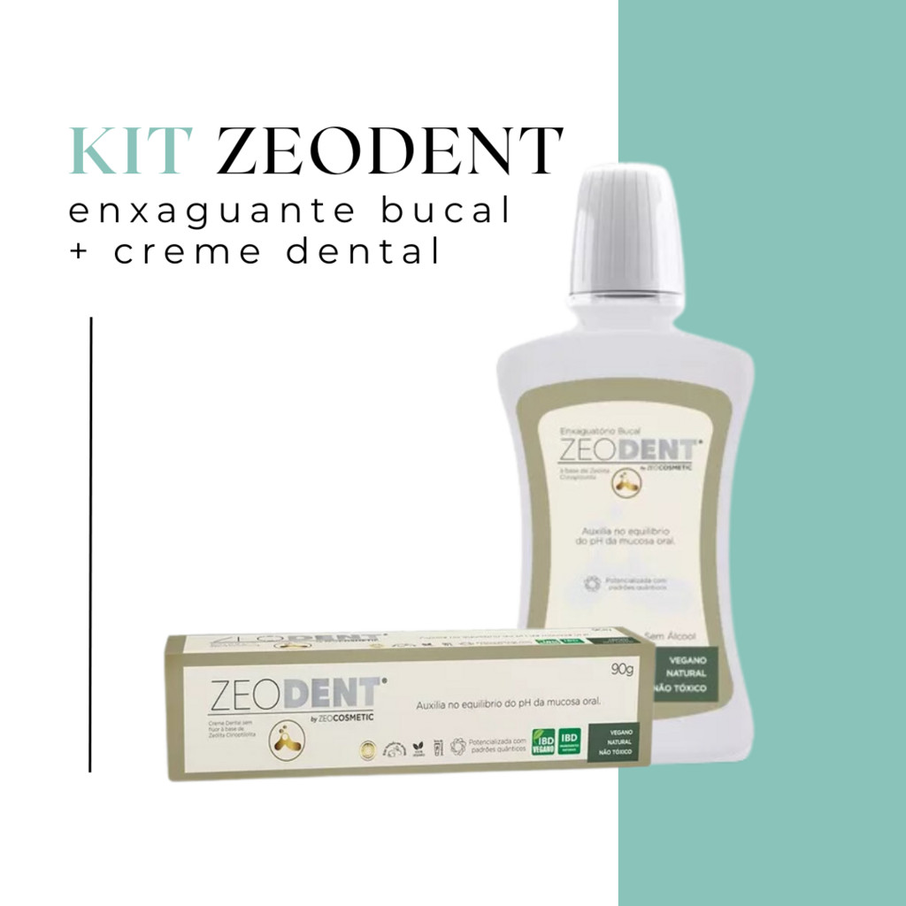 Kit ZeoDent - Enxaguante Bucal + Creme Dental | Shopee Brasil