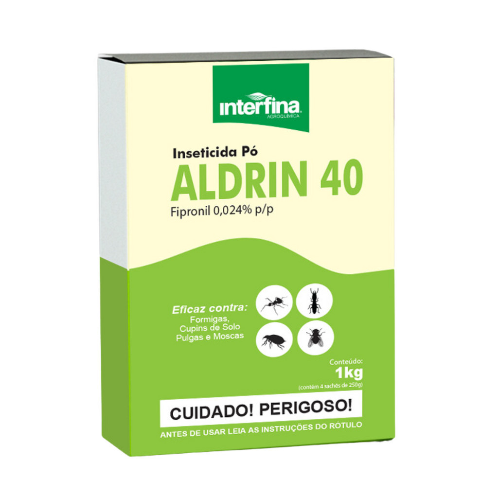 Formicida Aldrin 40 Pó Rosa Formigas Urbanas 1kg Interfina | Shopee Brasil