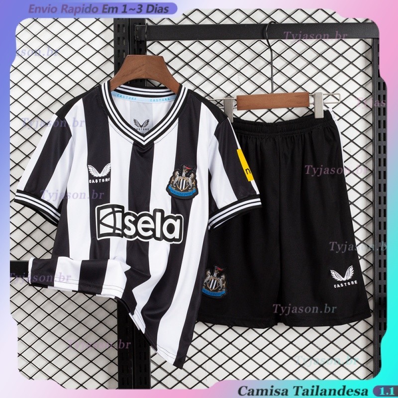 Camisa De Futebol Kit Infantil 23/24 Camisa de time NKSL(Newcastle ...