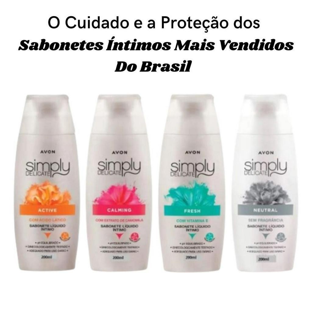 Sabonete Líquido Íntimo Simply Delicate = Avon (Kit 2 un) | Shopee Brasil