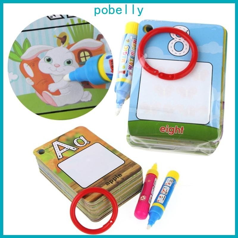 Pob Letter Number Word Flashcard Toddler Aprendizagem Precoce Desenho ...