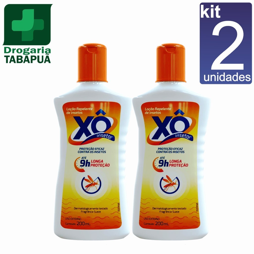 KIT 2 Repelente Xo Inseto loção 200ml Cimed | Shopee Brasil