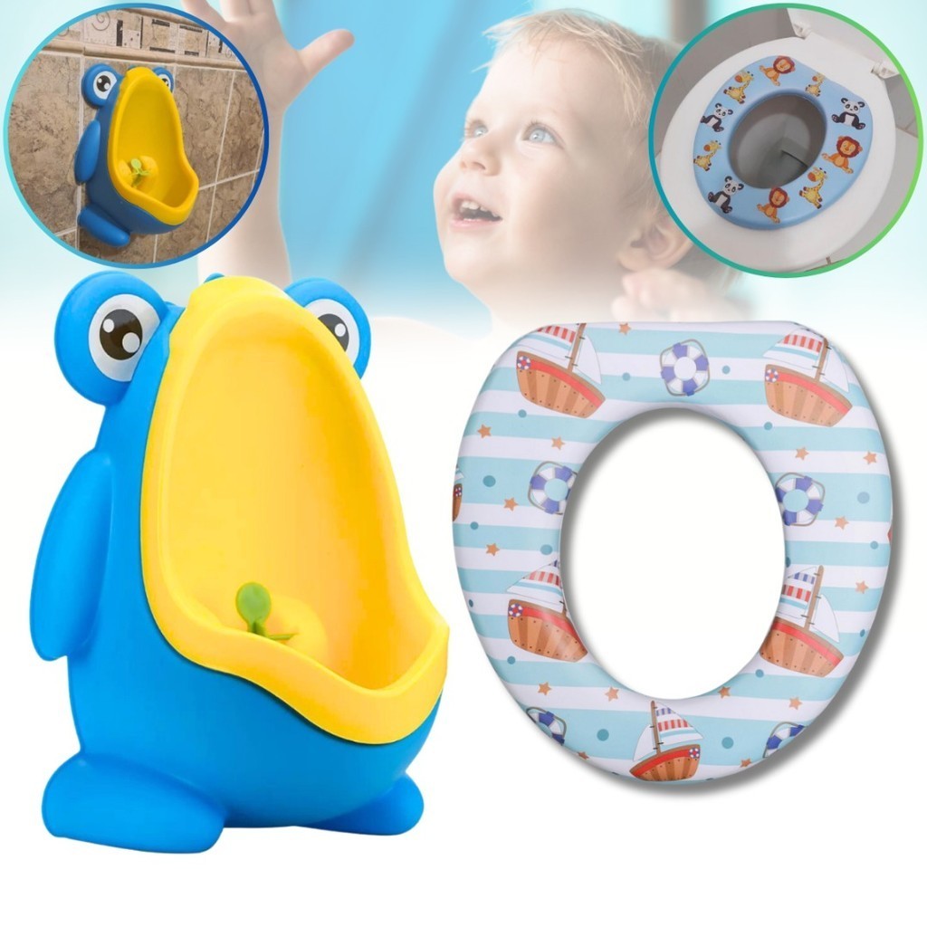 KIT Pinico Infantil Menino Mictório Sapinho + Redutor de Assento ...