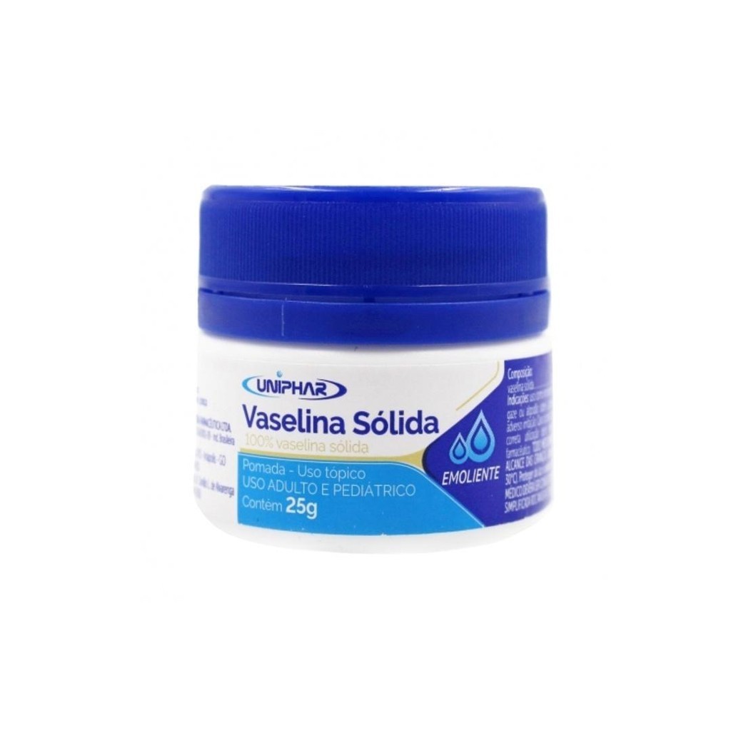 Vaselina Sólida Gel 25g Lubrificante E Hidratante Uniphar | Shopee Brasil