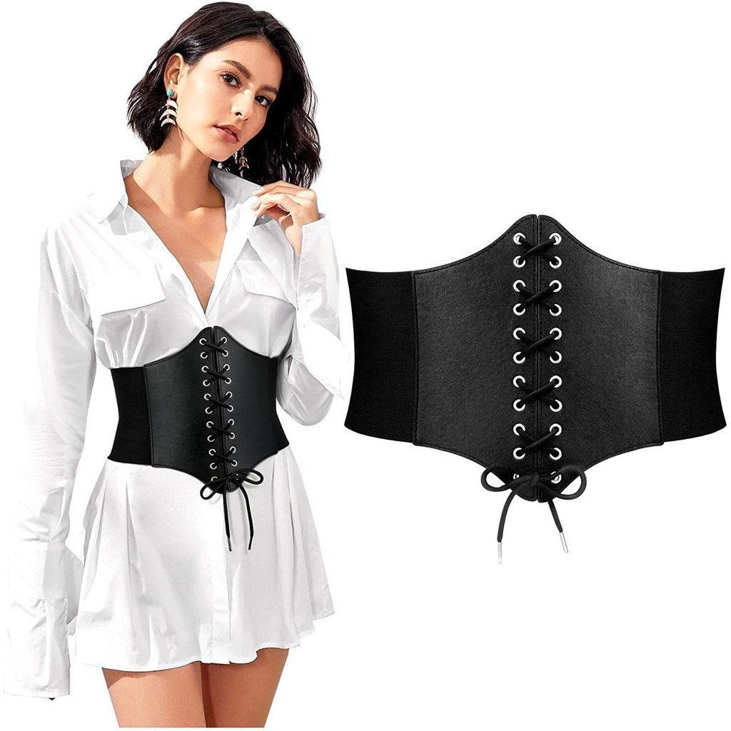 Envio Rápido Nova Moda Cummerbunds Wind Rope Waist Decoração Lady Black ...