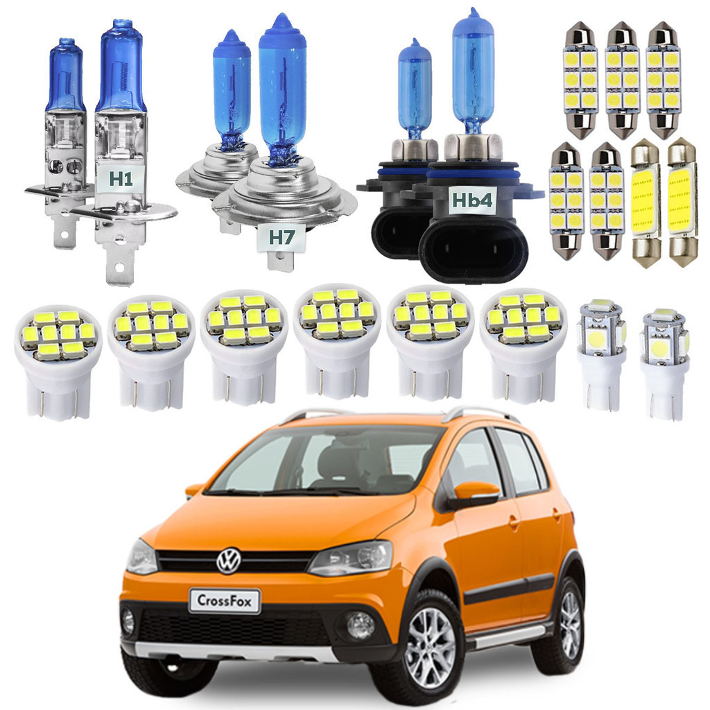 Kit Completo Lâmpada LEDs Volkswagen Crossfox Fox 2010 a 2018 Super ...