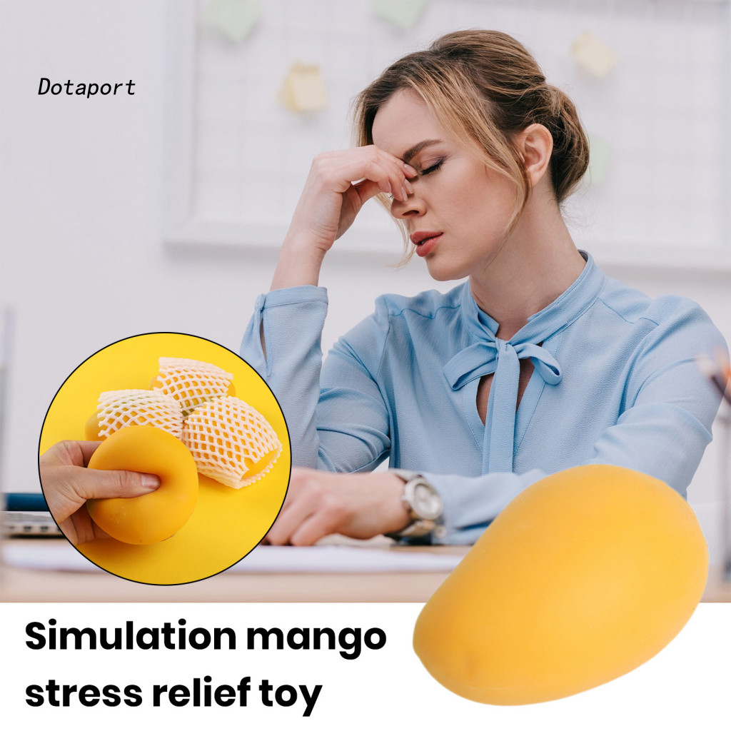 Stress Relief Toy Relaxation for Anxiety Mango Shaped Fidget Soft ...
