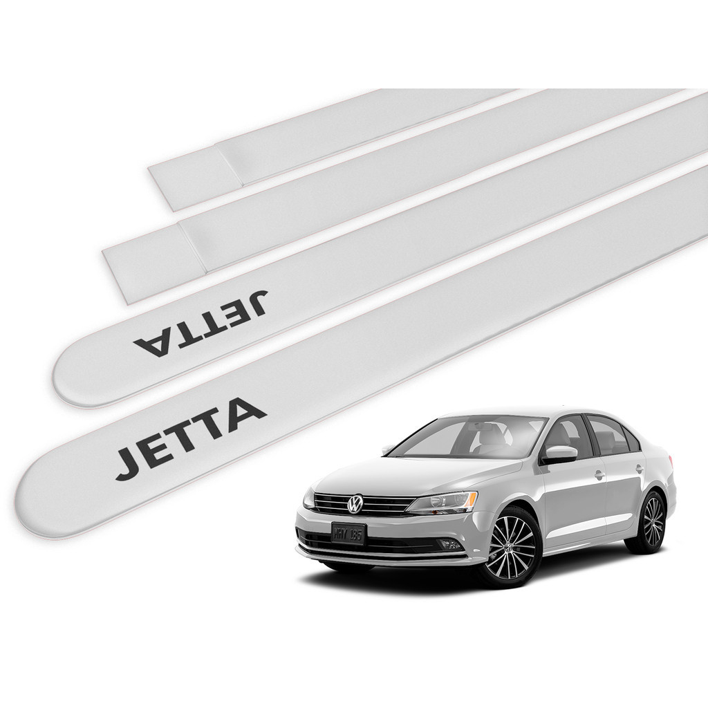 Jogo Friso Lateral Volkswagen Jetta 11/.. Branco Puro Ponta Redonda com ...