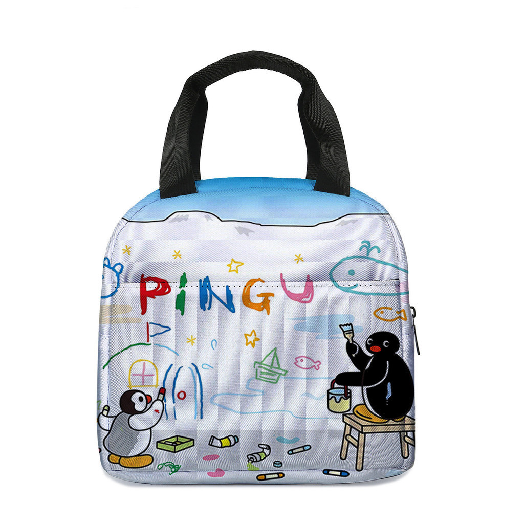 Lunch Bag Pingu Lunch Box Lanche Escolar Lancheira Viagem Outdoor ...
