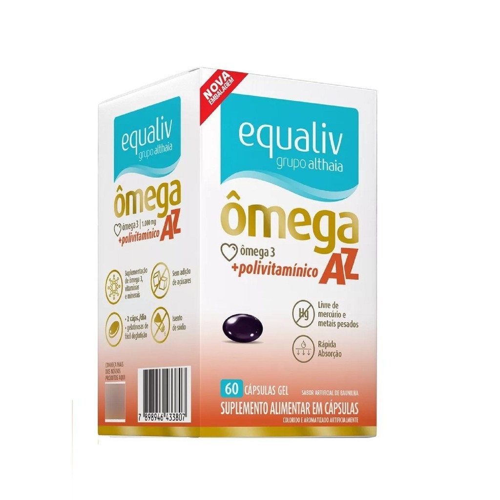 Omega Az Mais Polivitaminico 60 Capsulas Gel – Equaliv | Shopee Brasil