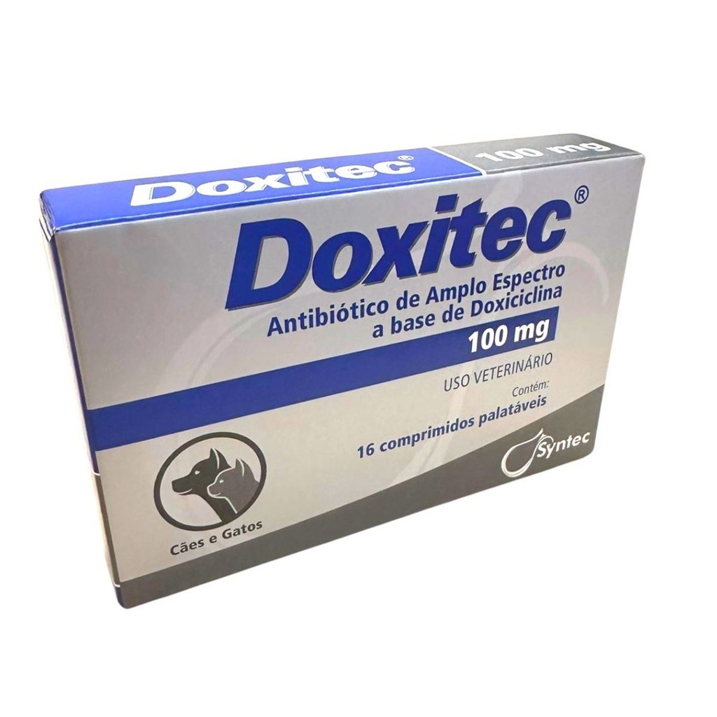 Remédio Doxitec 100mg Antibiótico Doxiciclina para Cachorro Gato Pet 16 ...