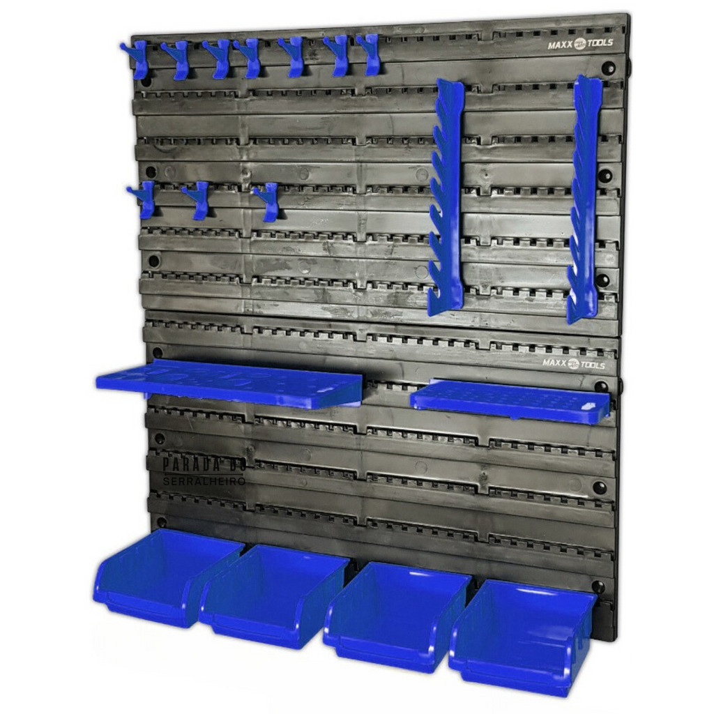 Painel Porta Ferramentas 18 pçs Organizador Maxx Tools Azul | Shopee Brasil