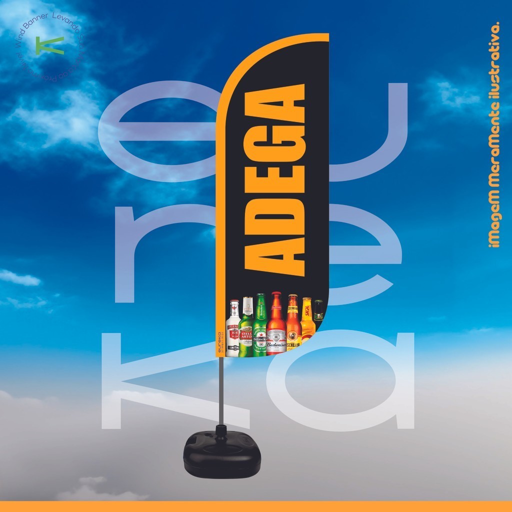 Wind Banner Dupla Face - Adega - Flag Banner - WindBanner - Kit ...