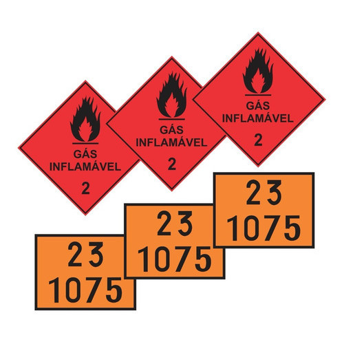 Kit De Adesivos Advertência Gás Inflamável | Shopee Brasil