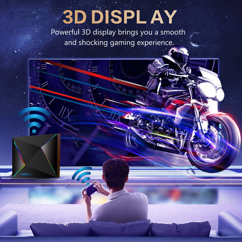 ~ Android 14 Set Top Box HD 4K 8K 2.4G E 5G Dual WiFi BT5.0 Home Video Player * AU ...