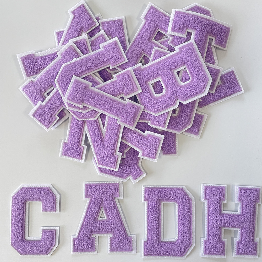 Ferro Com Letras Bordado Roxo Claro Em Patch Applique Alfabeto Patches ...