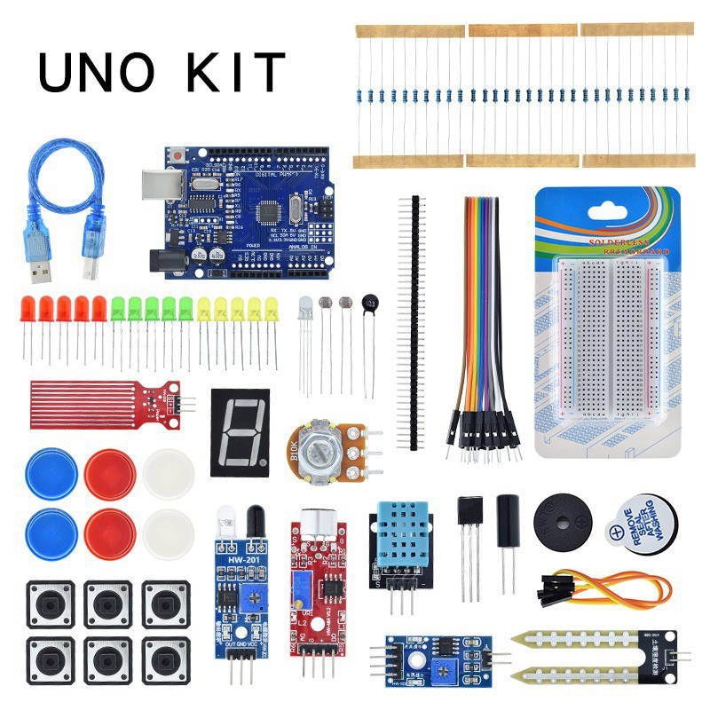 [Pronto STOCK] Kit Básico Para Iniciantes Arduino Uno R3 Com Código ...