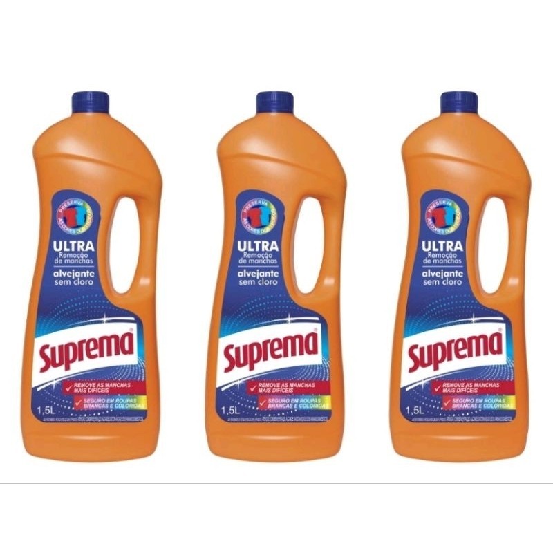 Alvejante de Roupas sem cloro Suprema Remoção de Manchas e preserva as ...