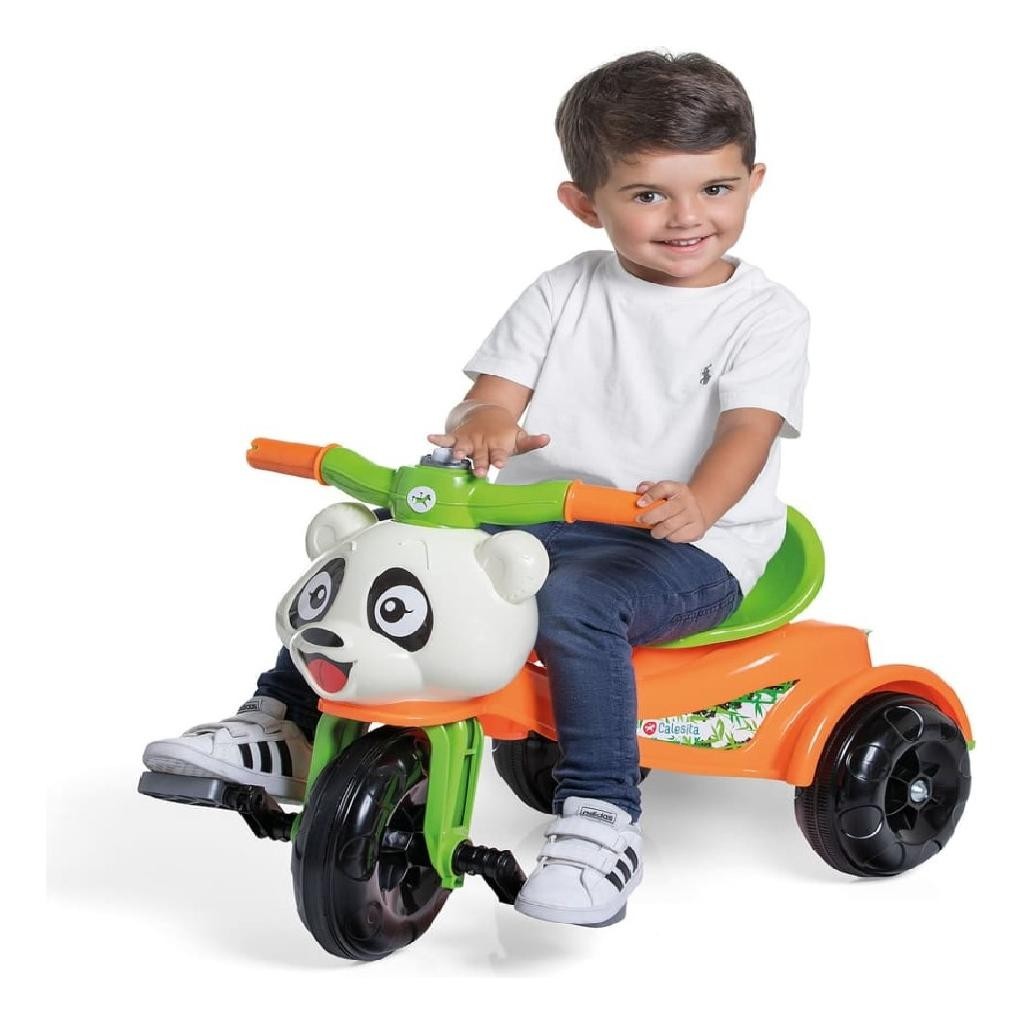 Triciclo Motoca Para Passeio Infantil Pandinha Com Pedal Buzina ...