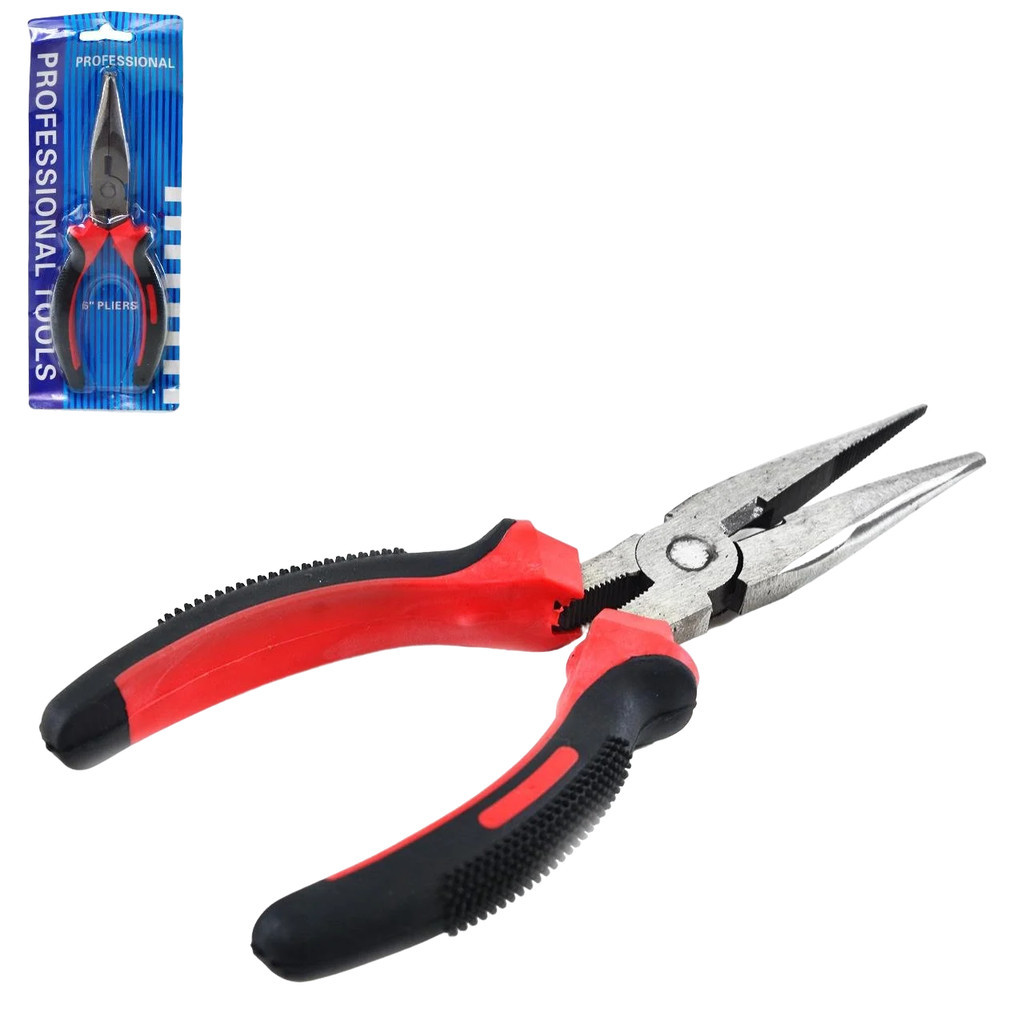 Alicate de Bico 6" Meia Cana Cabo Texturizado | Shopee Brasil