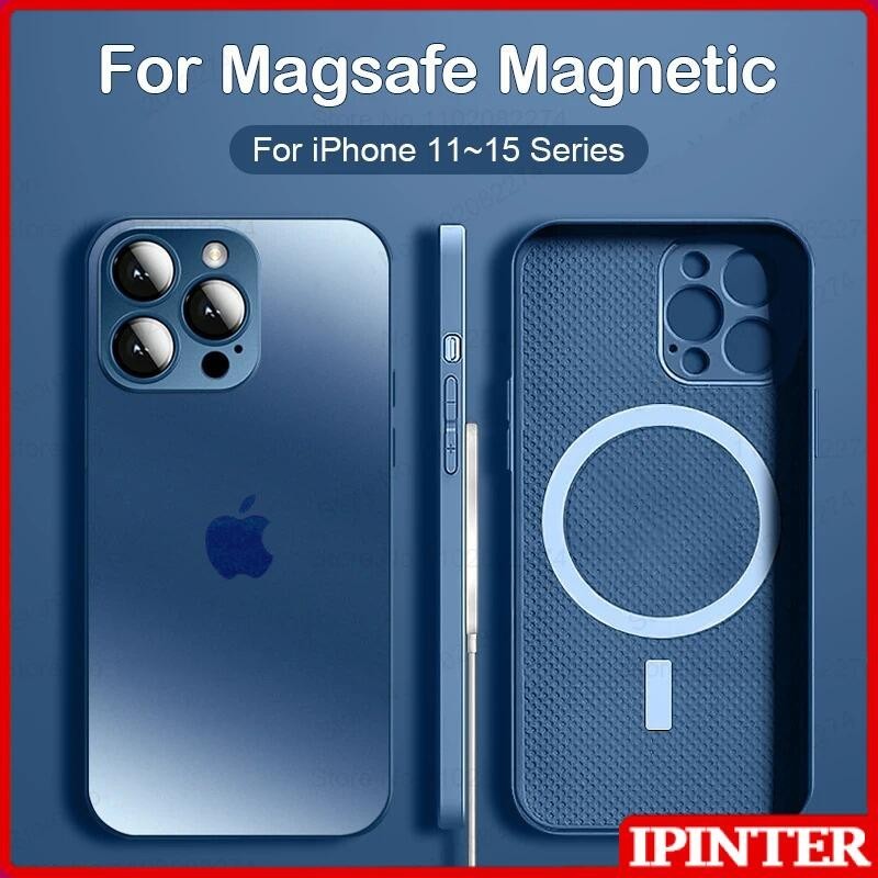 Para Magsafe Magnetic Wireless Charging AG Matte Case iPhone 15 14 13 12 11 Pro Max 14 15 Plus ...