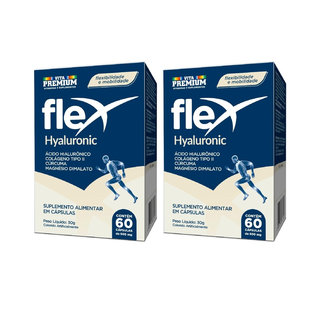 Kit Flex Hyaluronic Vita Premium Com 2 Caixas De 60 Cp Cada | Shopee Brasil