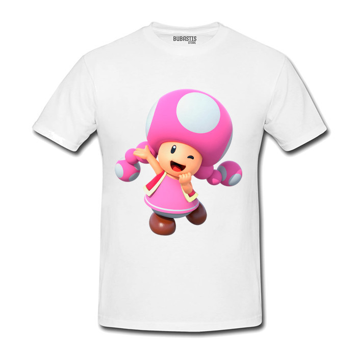 Camiseta Toadette Infantil Adulto Mario Bros Videogame Cogumelo Menina ...