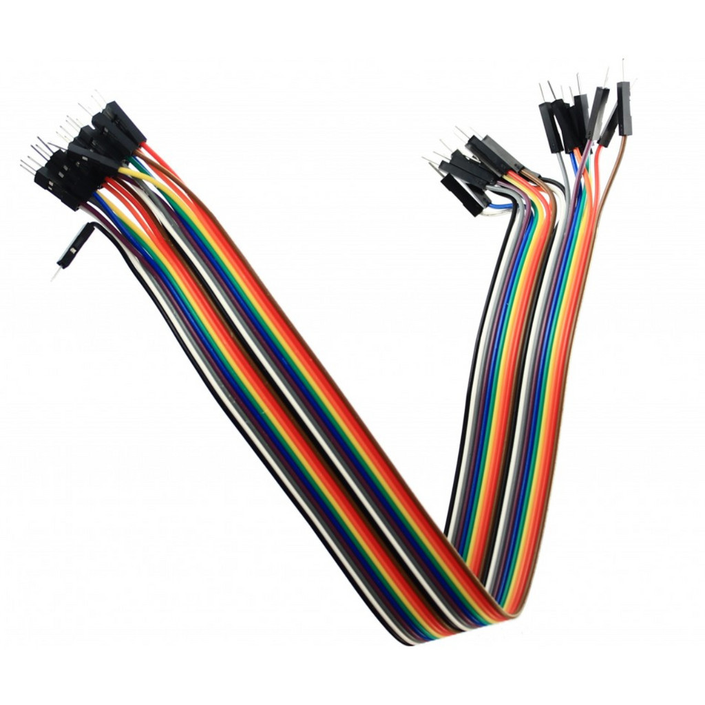 Cabo Wire Jumper 20cm 40 Fios Macho-macho Protoboard Arduino | Shopee ...