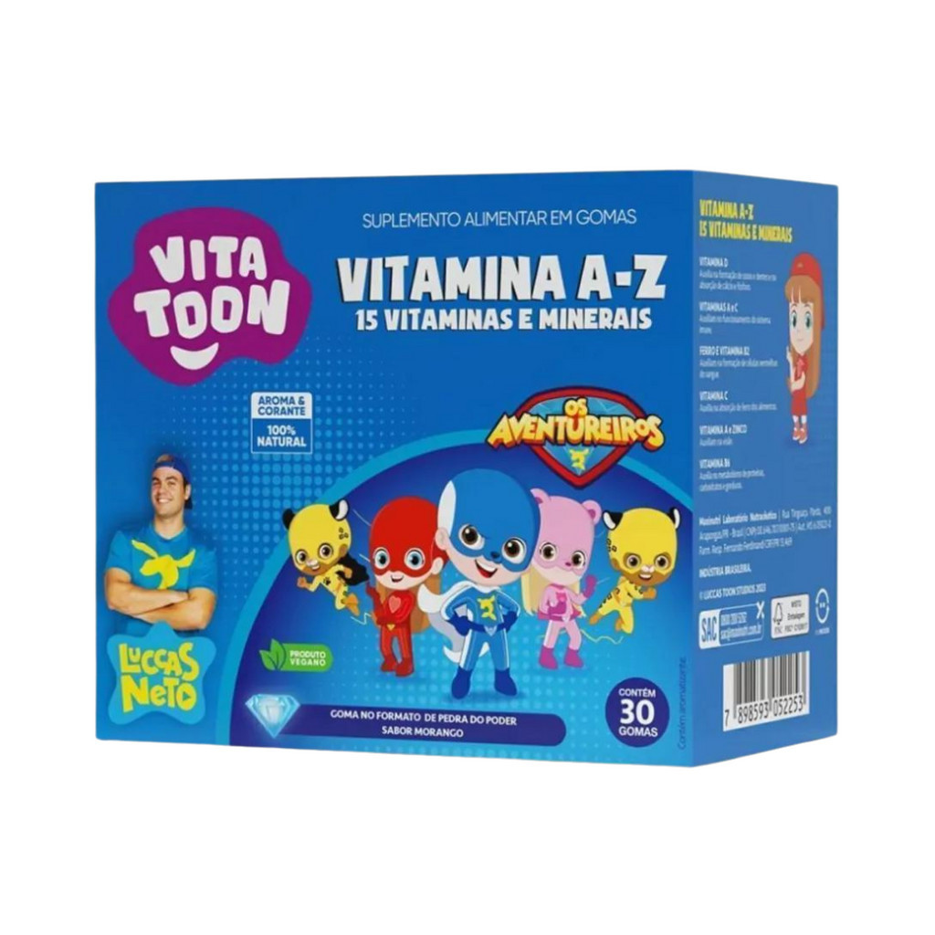 Multivitamínico A-Z Luccas Neto 30 gomas - Vitatoon | Shopee Brasil
