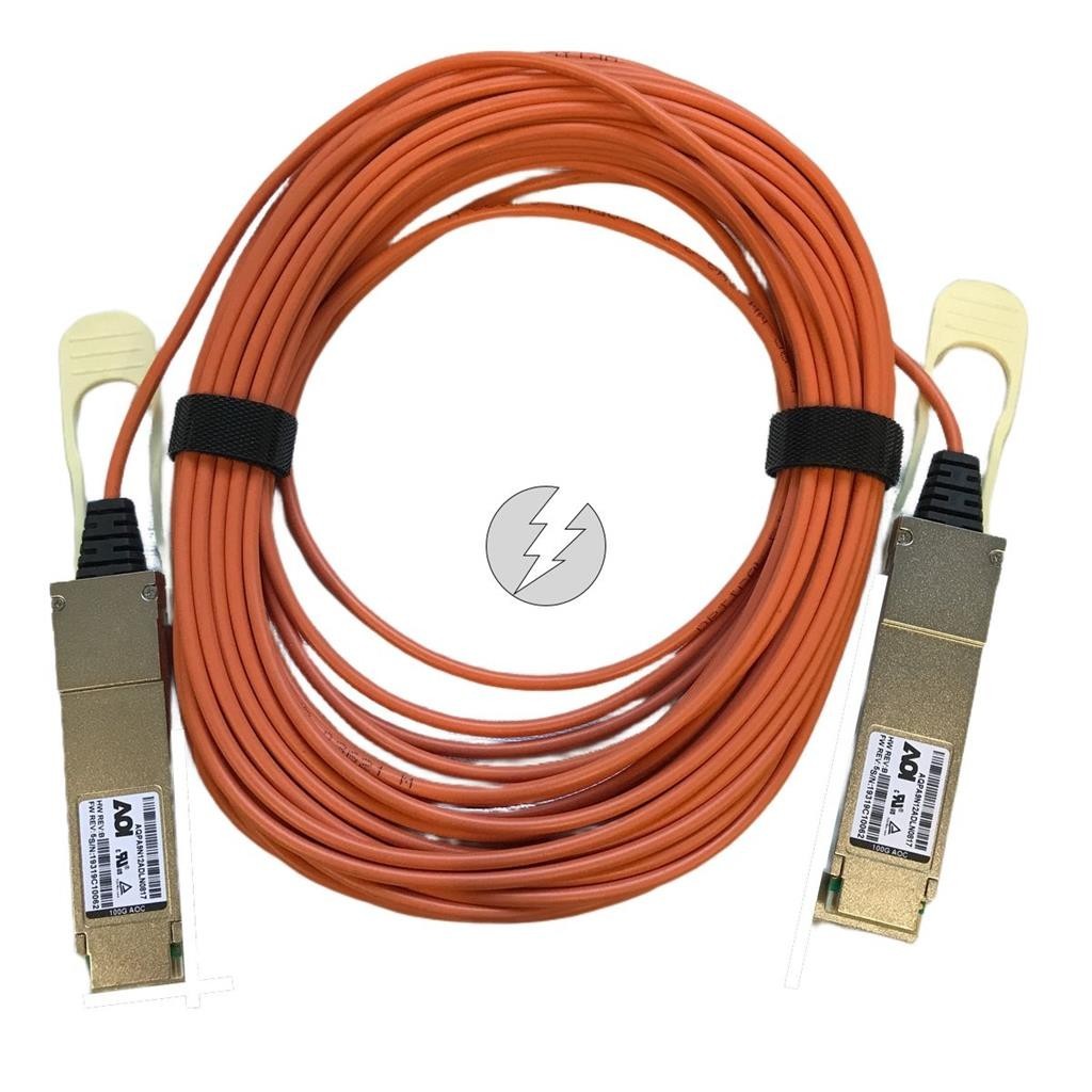 Cabo Fibra Optica AOC AOI AQPA9N12ADLN0817: QSFP28 100Gb 12 metros ...