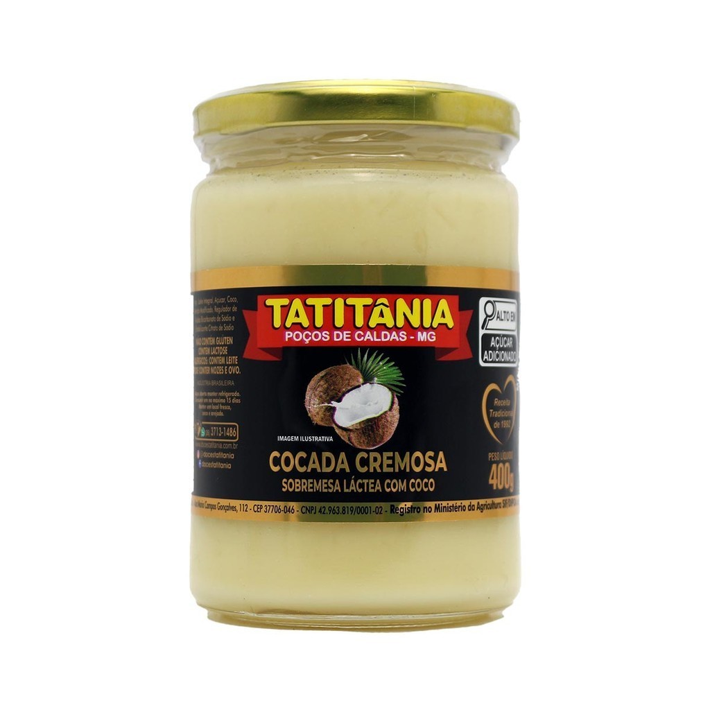 Pote Cocada Cremosa Sobremesa Láctea com Coco 400g - Tatitânia | Shopee ...