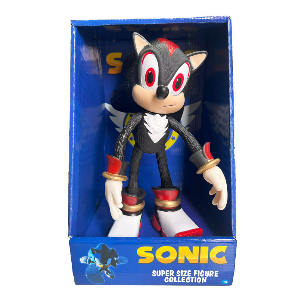 Boneco Shadow Sonic Preto Grande Brinquedo Articulado 28cm | Shopee Brasil