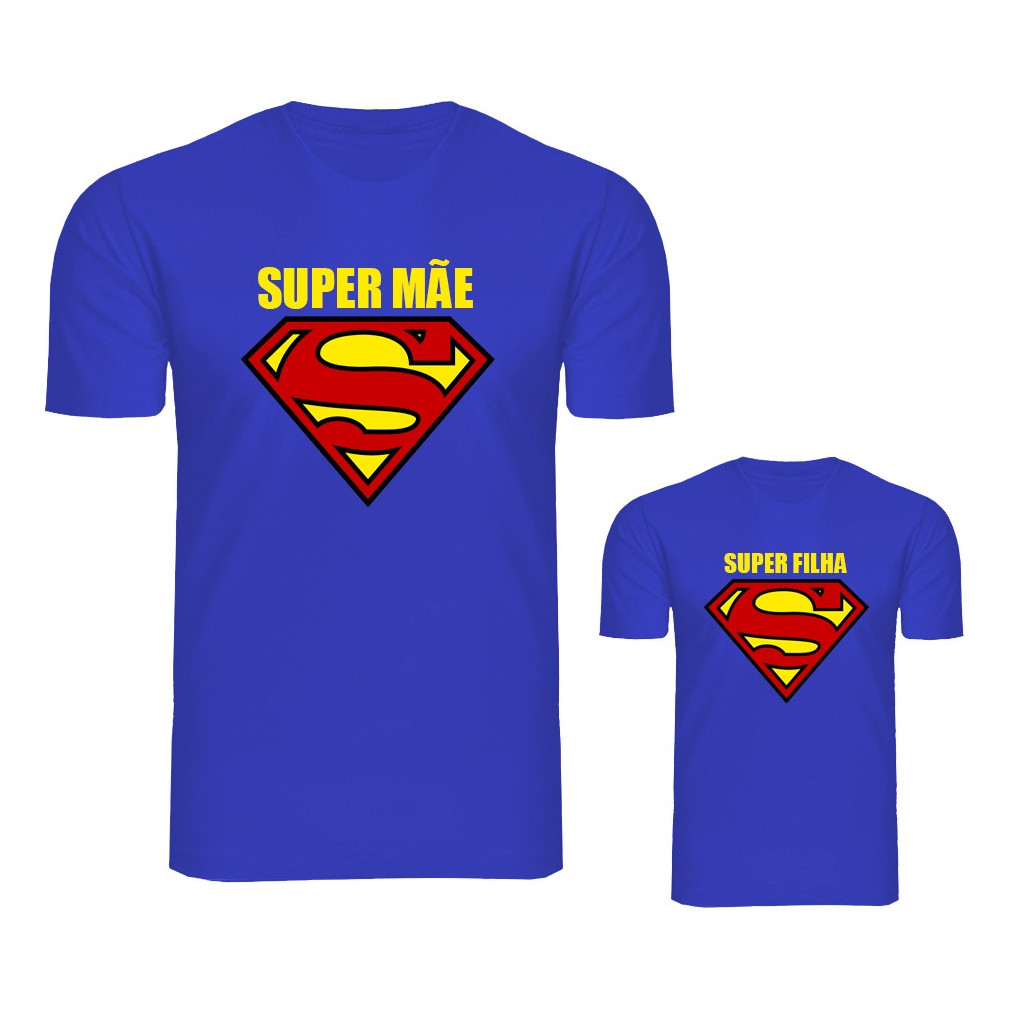 Kit Camiseta Super Mãe E Super Filha Ou Super Filho | Shopee Brasil