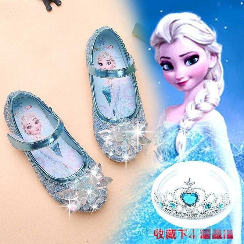 Verão Meninas Sandálias Princesa Elsa Frozen Crystal Shoes Crianças ...