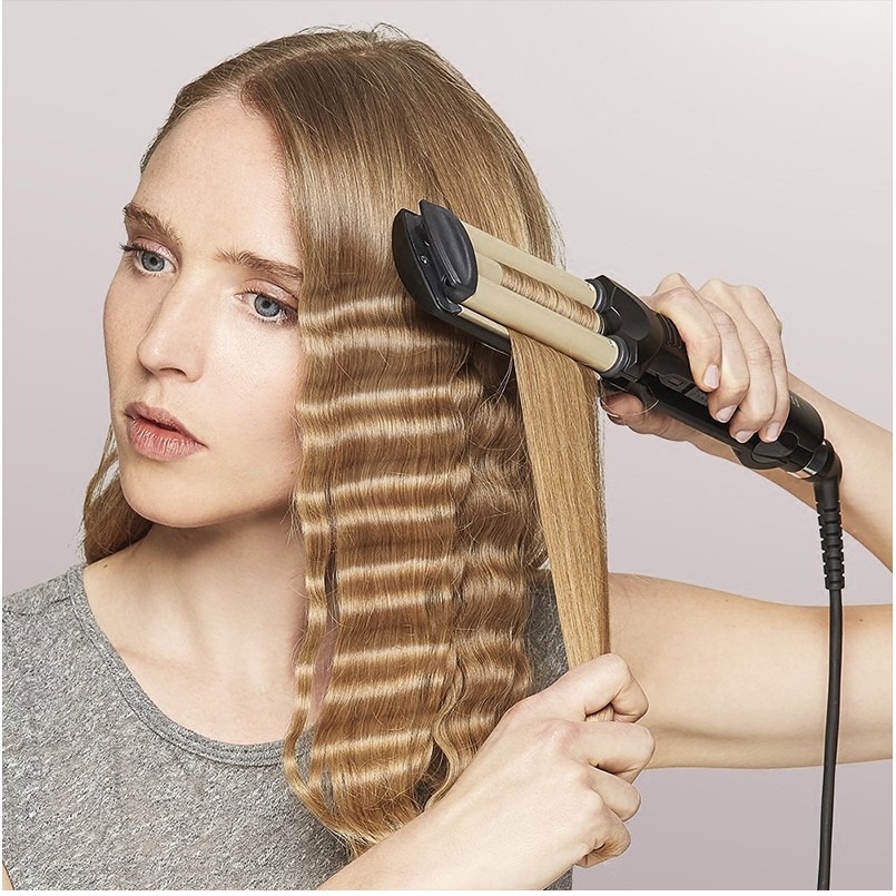 Professional Wave Hair Styler 3 Barrils Big Curling Iron Modelador De ...