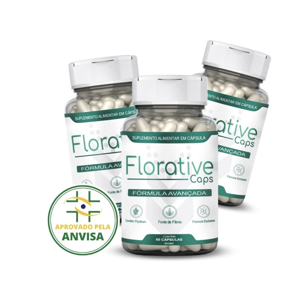 Kit 5 Potes Florative Suplemento Alimentar Regulador Intestinal Com 60 ...