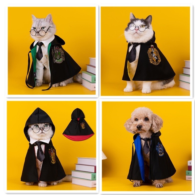 Capa Bordadada De Gato Transformada Em Harry Potter Wizarding School ...