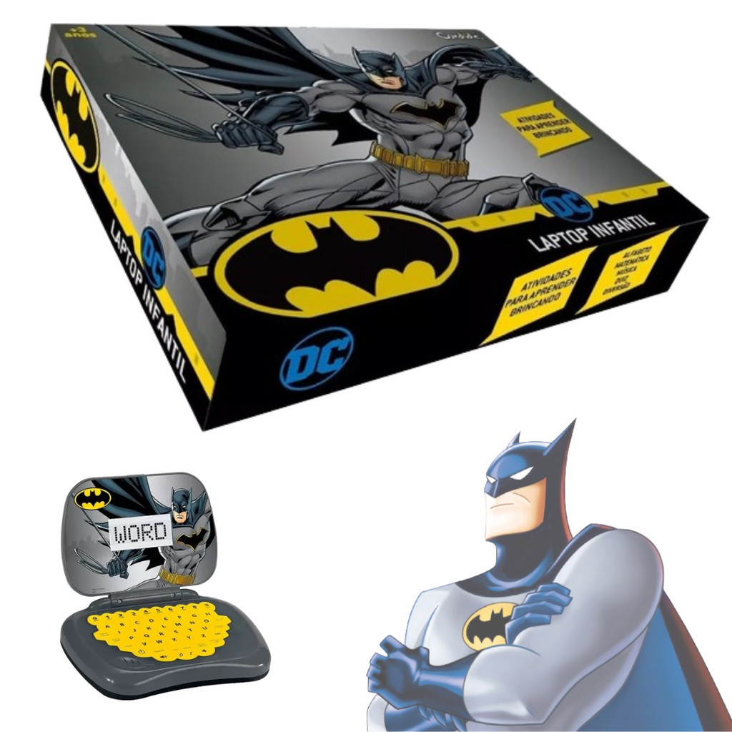 Notebook Batman De Brinquedo Laptop Infantil Bilingue | Shopee Brasil