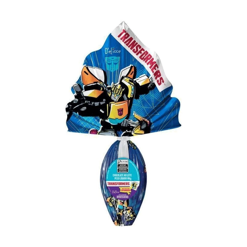 Ovo de Páscoa Transformers Chocolate ao Leite 80g - D'elicce | Shopee ...
