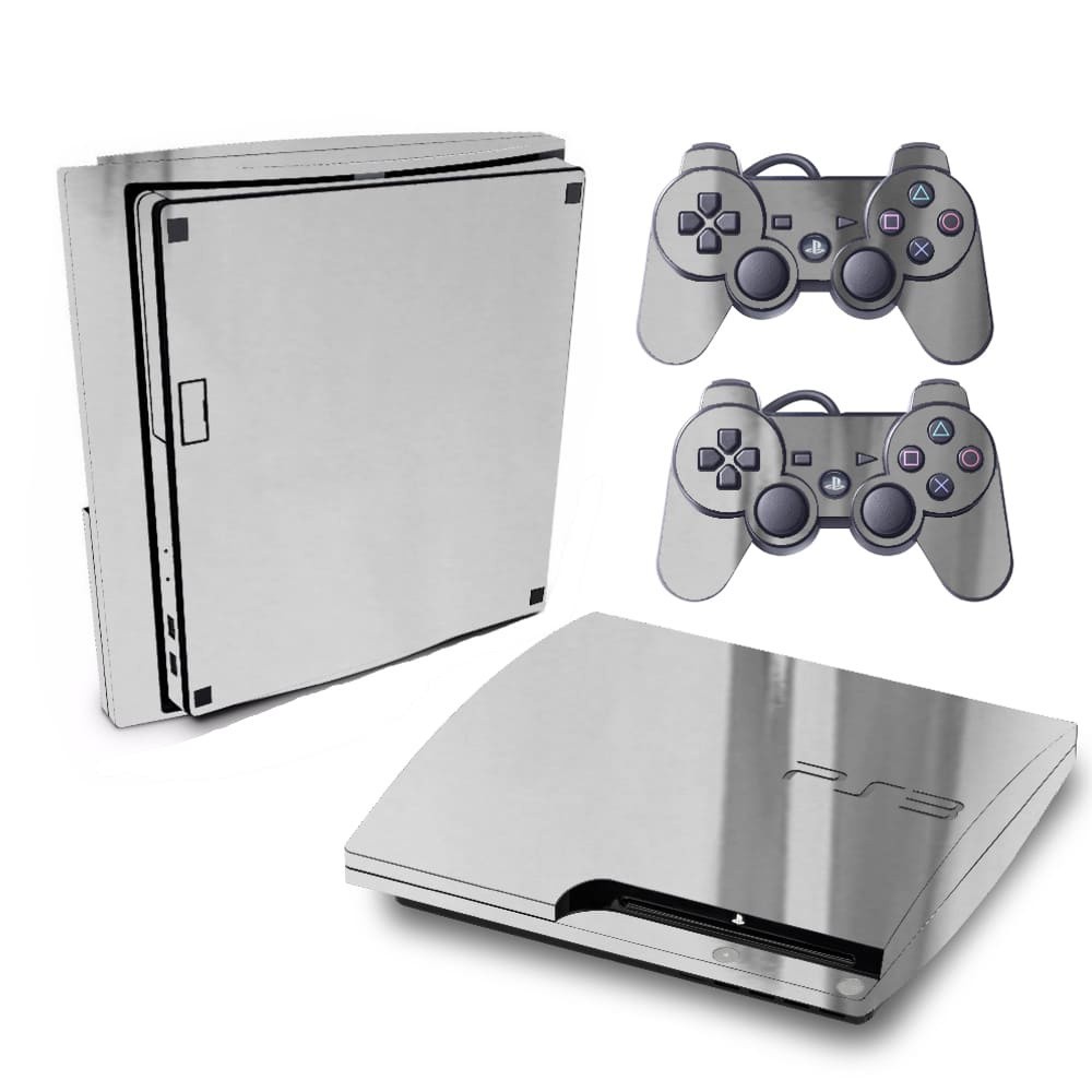 Skin PS3 Slim Playstation Adesivo Película Protetora Sticker Cromo ...