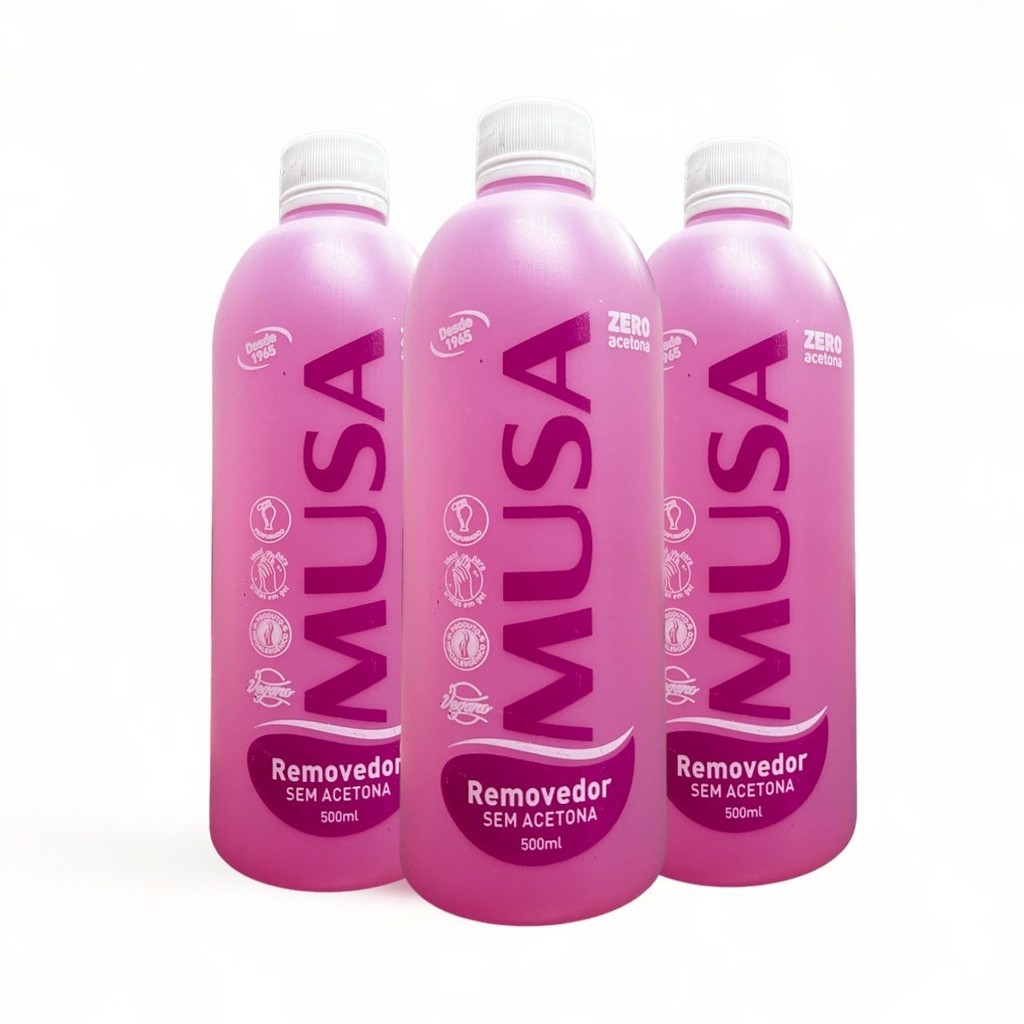 Kit Musa Sem Acetona 500ml Leve 3 Unidades e Economize | Shopee Brasil