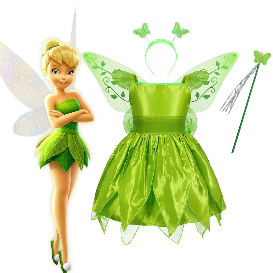 Vestido De Fada Tinkerbell De Aniversário Fantasia De Halloween Cosplay ...