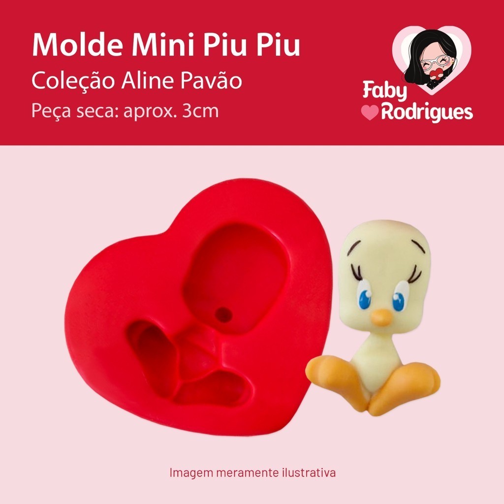 Molde de Silicone Mini Piu Piu - Aline Pavão | Shopee Brasil